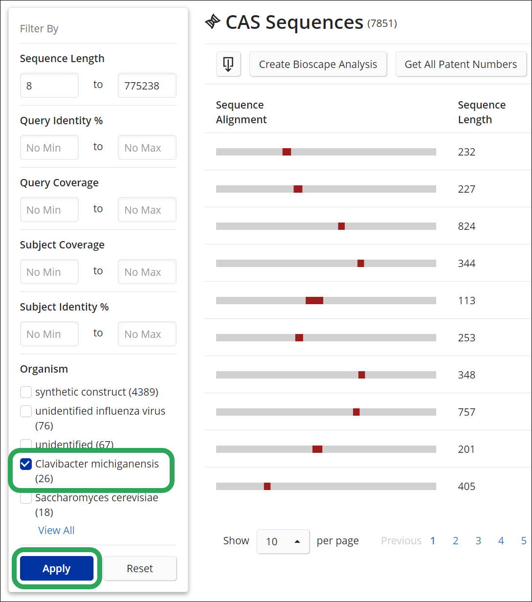 Filter Results - Motif